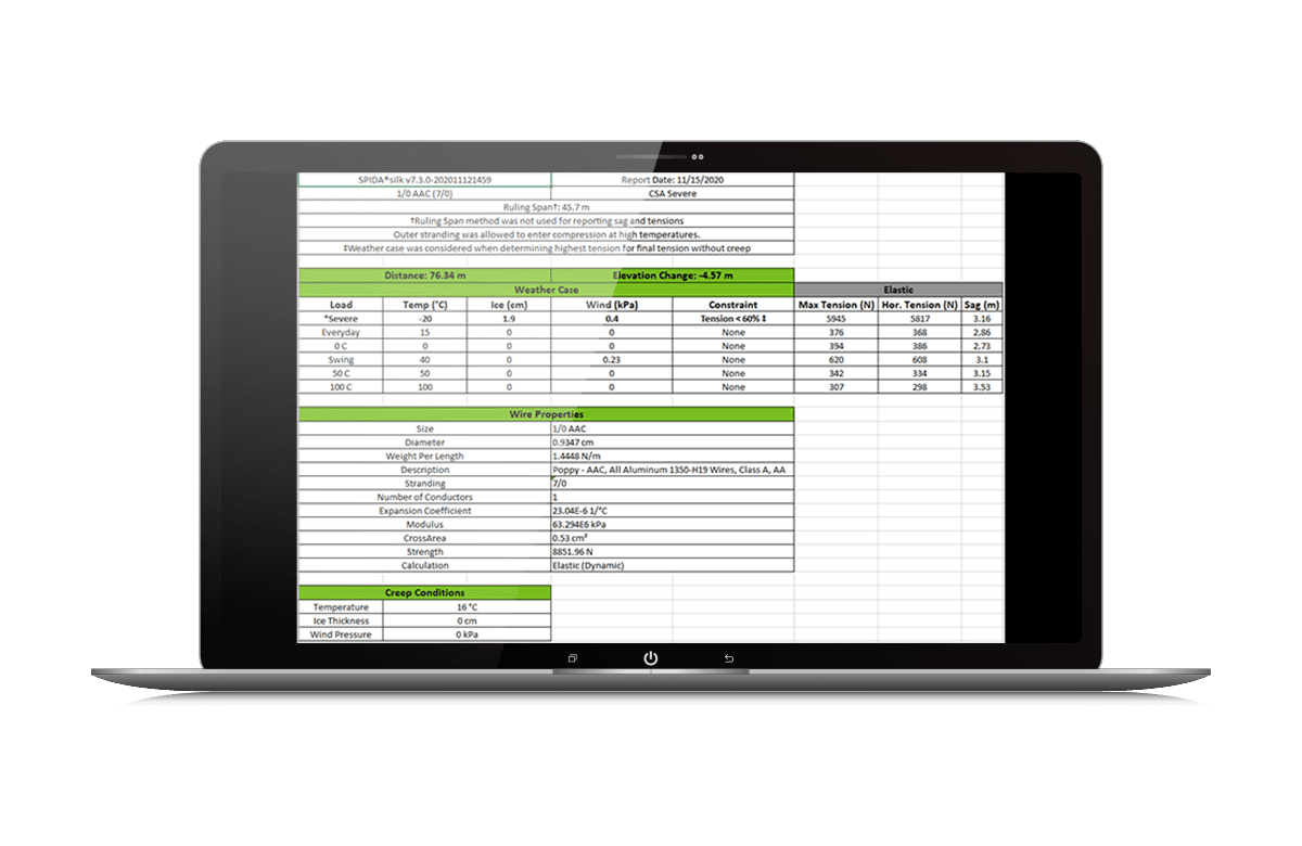 SPIDAsilk: Sag and Tension Analysis | Bentley Systems