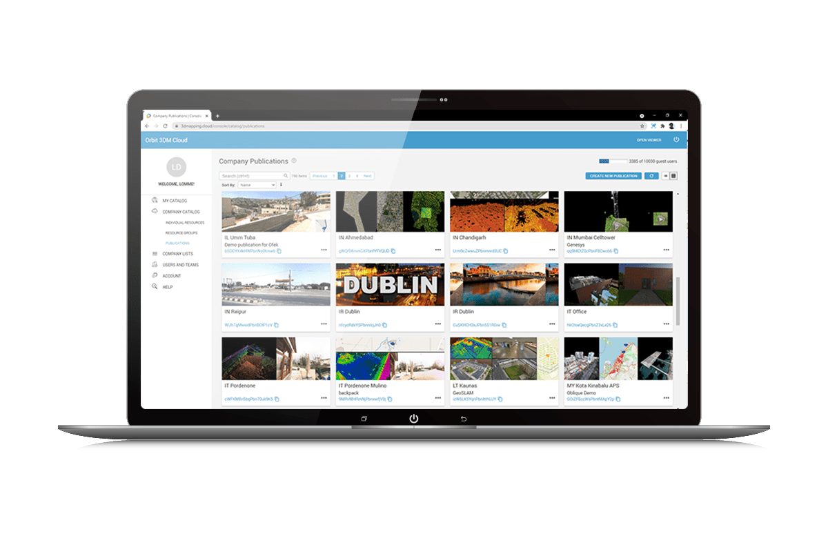Orbit 3DM Publisher and Orbit 3DM Cloud: 3D Mapping Data Software ...