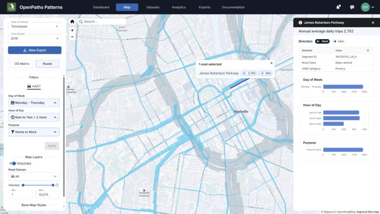 Bentley OpenPaths Patterns | Mobility Data and Analytics Software ...